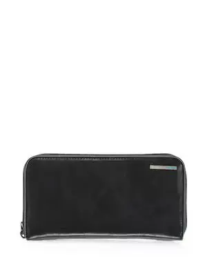 PIQUADRO Zip-around Leather Wallet - Black