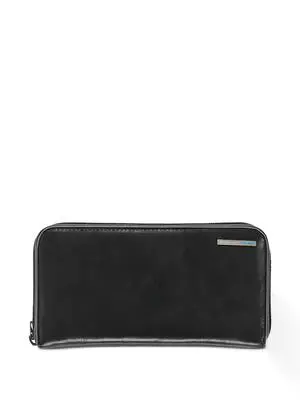 PIQUADRO Zip-around Leather Wallet - Black