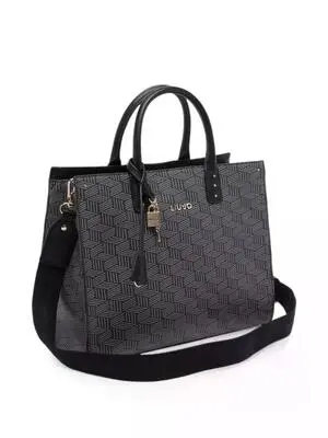 Liu Jo Monogram-print Padlock-detail Tote Bag