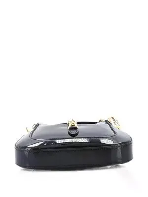Gucci Jackie 1961 Chain Hobo Patent Mini Shoulder Bag - Black