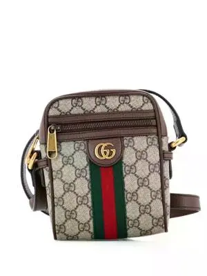 Gucci Ophidia Messenger Bag Gg Coated Canvas Mini Crossbody Bag - Brown