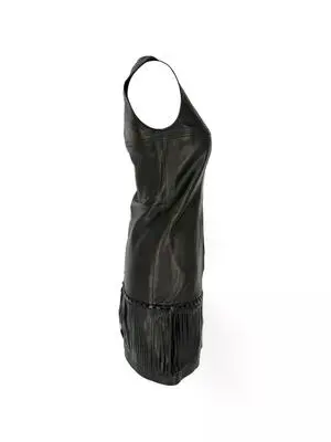 Saint Laurent Fringe Leather Dress