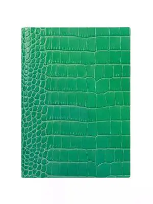 Smythson Soho Mara Leather Notebook - Green