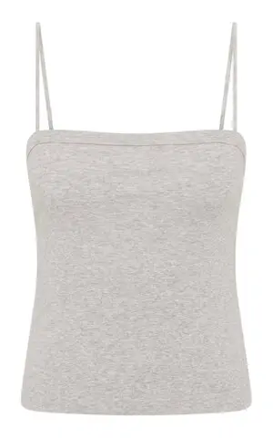 ST. AGNI Cotton Square Neck Cami - Grey