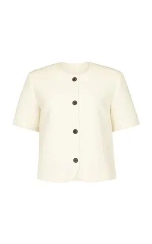 HARRIS TAPPER Exclusive Short-sleeved Tilmens Jacket - Ivory