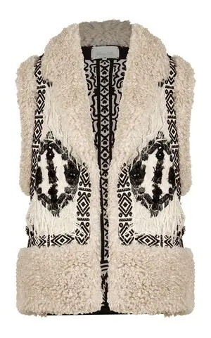 Johanna Ortiz Salty Air Embroidered Cotton-blend Vest - Tan