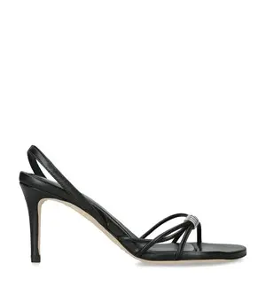Christopher Esber Leather Giro Slingback Sandals 90 - Black