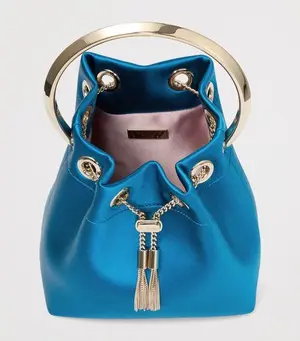 JIMMY CHOO Satin Bon Bon Top-handle Bag
