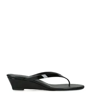 Christopher Esber Leather Scala Wedge Sandals 45 - Black