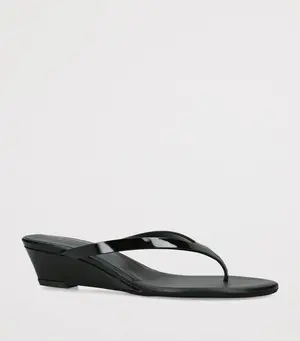 Christopher Esber Leather Scala Wedge Sandals 45