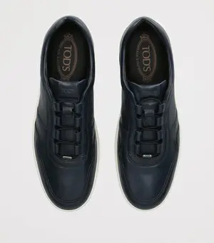 TOD'S Leather Elastic Cassetta Sneakers