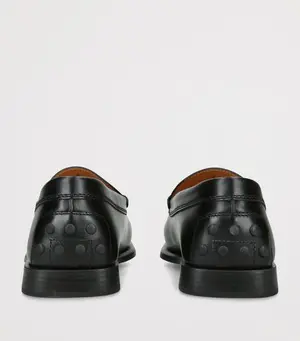 TOD'S Leather Arricciato Gomma Loafers