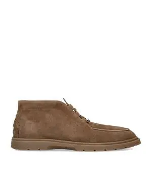 TOD'S Suede Ankle Boots - Brown