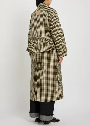 DAMSON MADDER Myrtle Gingham Multi-way Cotton-blend Trench Coat