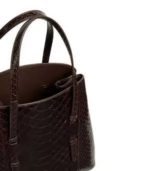 Alaïa Leather Python-embossed Mina 25 Top-handle Bag