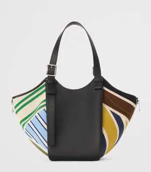 Loewe Medium Canvas Hammock Flip Tote Bag