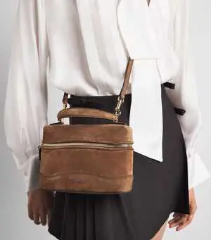 Sandro Suede Tangolino Vanity Bag