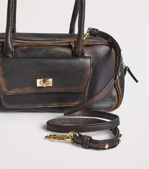 Sandro Ezmehralda Leather Top-handle Bag