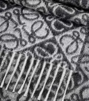 Loewe Wool-cashmere Anagram Scarf