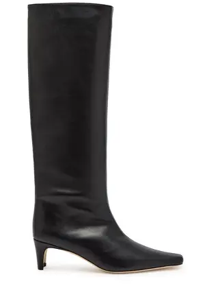 Staud Wally Leather Knee-high Boots - Black