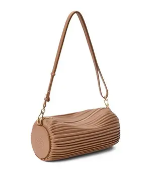 Loewe Lambskin Bracelet Pouch Shoulder Bag - Brown
