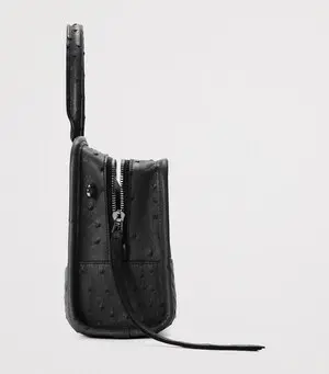 Loewe Small Ostrich Leather Amazona 180 Top-handle Bag