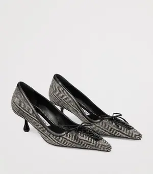 JIMMY CHOO Scarlett 50 Herringbone Pumps