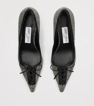 JIMMY CHOO Scarlett 50 Herringbone Pumps