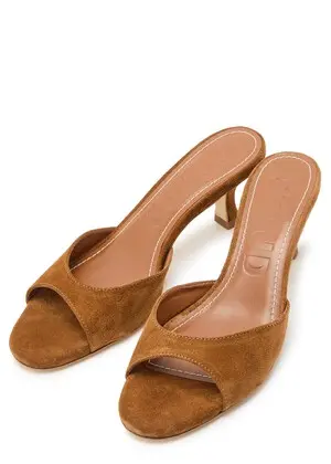 Staud Brigitte 60 Brushed Suede Mules