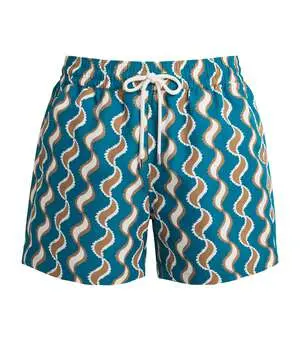 Frescobol Carioca Printed Rio Swim Shorts - Blue