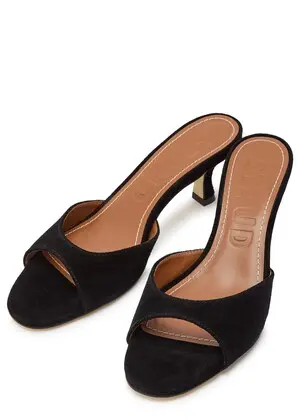 Staud Brigitte 60 Brushed Suede Mules