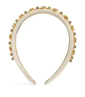 DAVID CHARLES Embellished Headband - Ivory