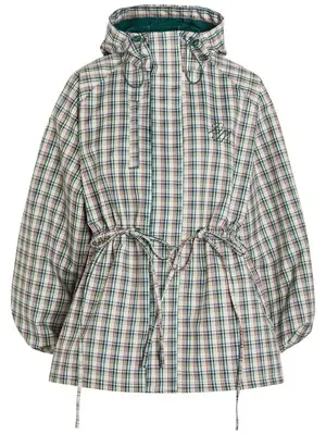 DAMSON MADDER Liu Checked Shell Raincoat