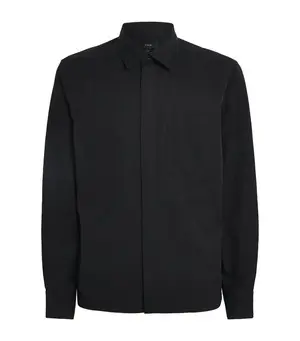 Vince Zip-up Shacket - Black