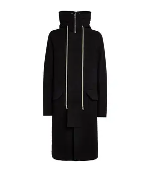 Rick Owens Longline Padded Megaparka Coat - Black