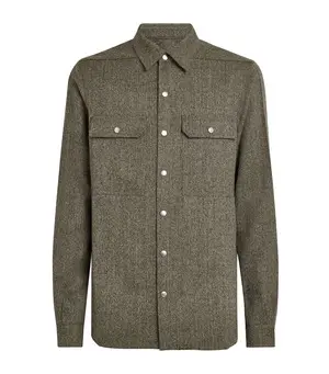 Rick Owens Wool Overshirt - Black