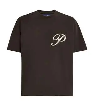 PICANTE Organic Cotton Gallery Logo T-shirt - Brown
