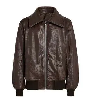 Rick Owens Dracuflight Leather Jacket - Grey