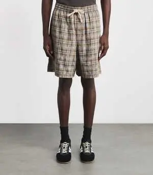 PICANTE Cotton Bleached Check Rocco Shorts
