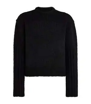 Rick Owens Cashmere-silk Crew-neck Sweater - Black