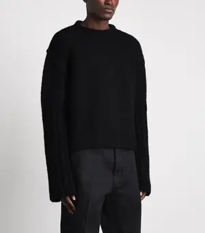Rick Owens Cashmere-silk Crew-neck Sweater