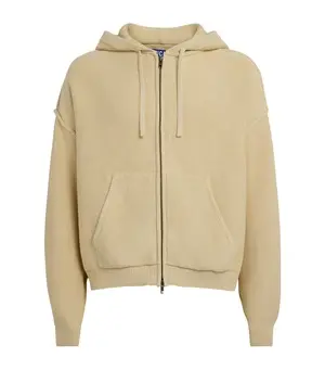PICANTE Knitted Reverse-seam Senna Zip-up Hoodie - Brown