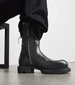 Rick Owens Calf Leather Gabe Ankle Boots