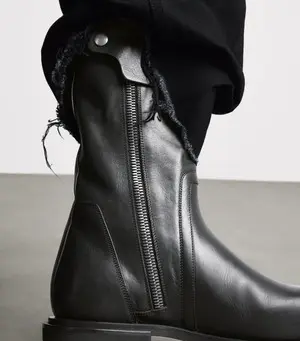 Rick Owens Calf Leather Gabe Ankle Boots