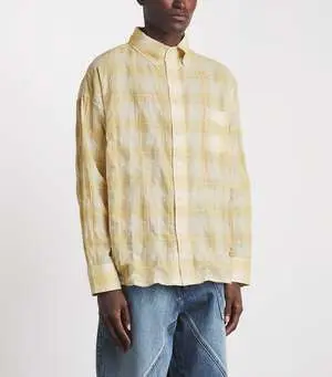 PICANTE Cotton Crinkle Check Rocco Shirt