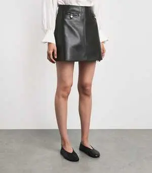 Claudie Pierlot Lambskin Mini Skirt
