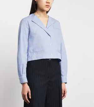 Claudie Pierlot Cotton Poplin Cropped Shirt