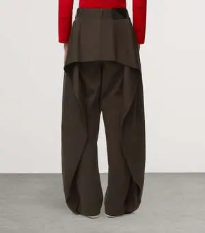 Loewe Cotton-silk Layered Trousers