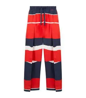 Loewe Satin Geometric Wide-leg Trousers