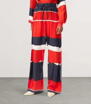 Loewe Satin Geometric Wide-leg Trousers